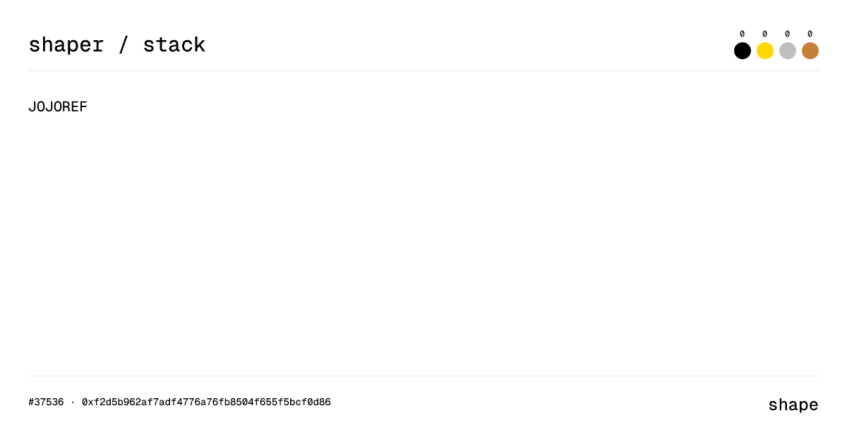 jojoref | Stack