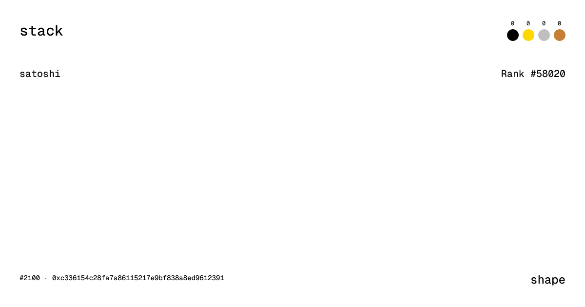 satoshi | Stack